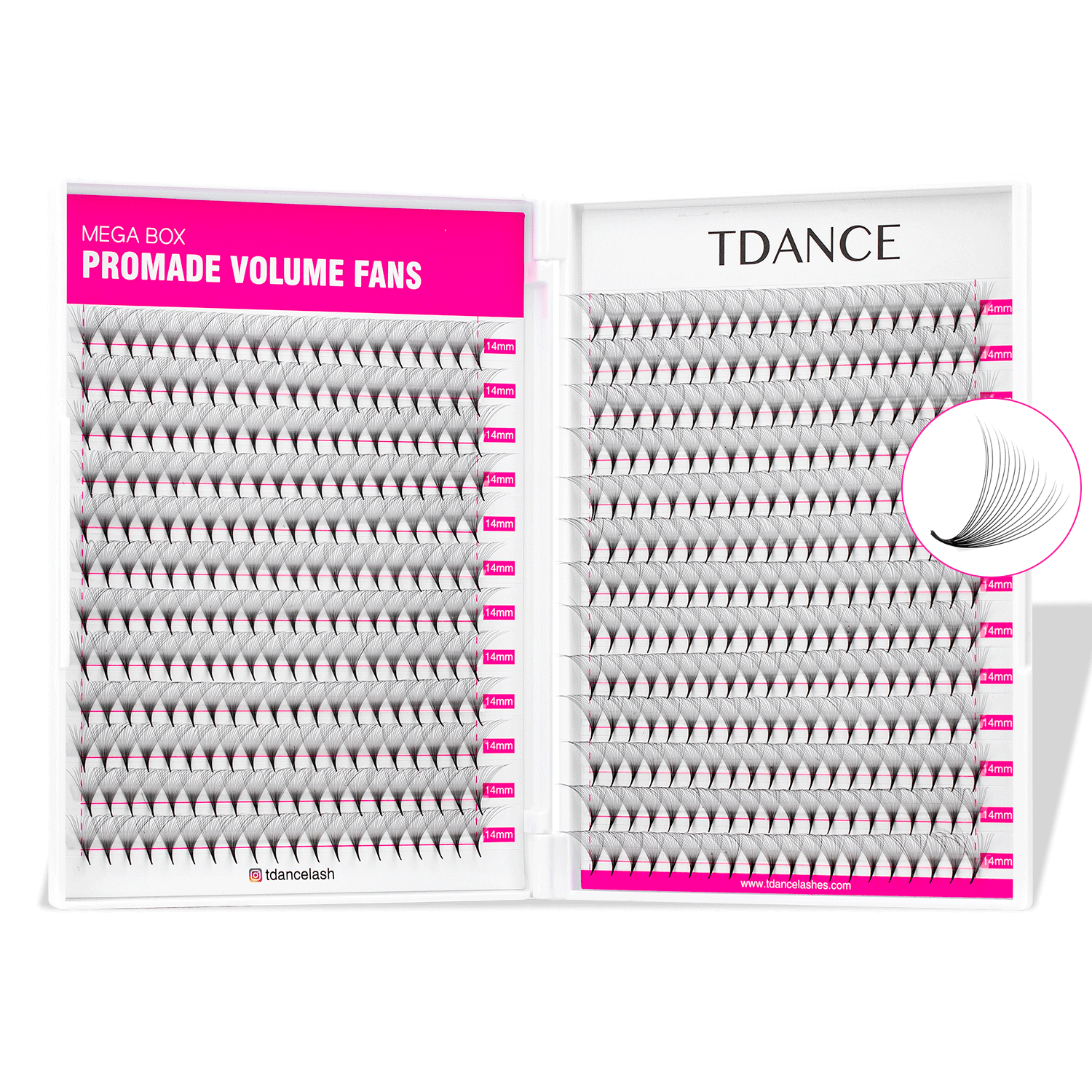 16D Premade Volume Fans Eyelash Extensions 500 Fans 25 Rows – TDANCE